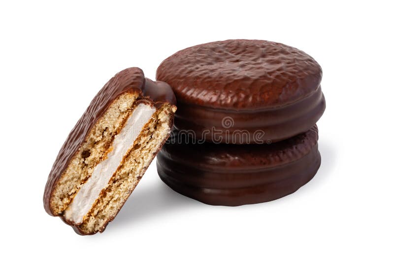Choco Pie Chocolate Biscuits Stock Photo - Image of cake, confectionery ...