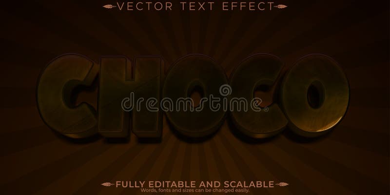Choco Text Effect, Editable Chocolate and Sweet Customizable Font Style ...
