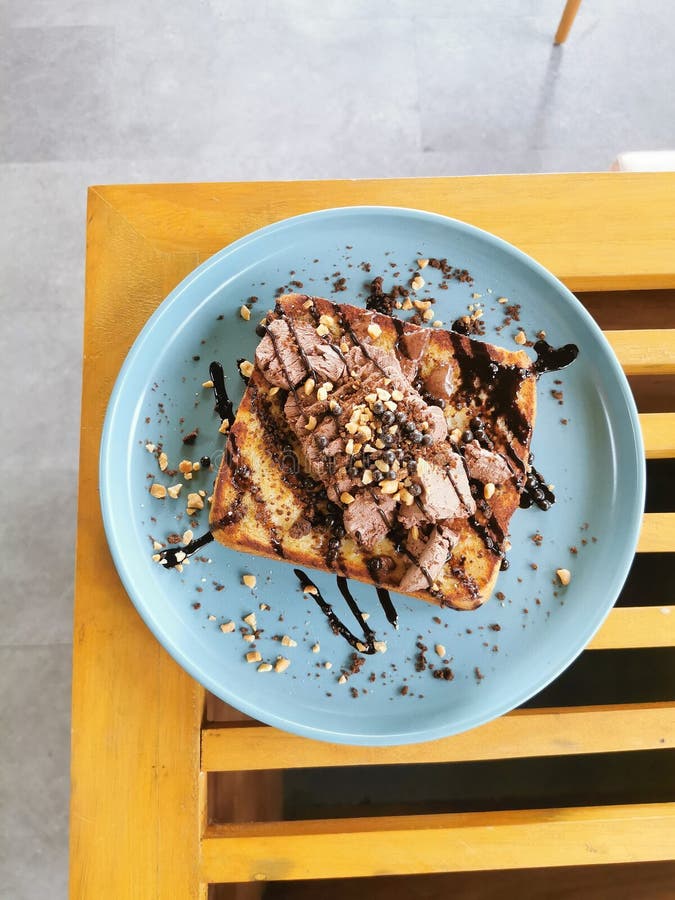 Choco toast peanuts stock image. Image of desert, peanuts - 261929569