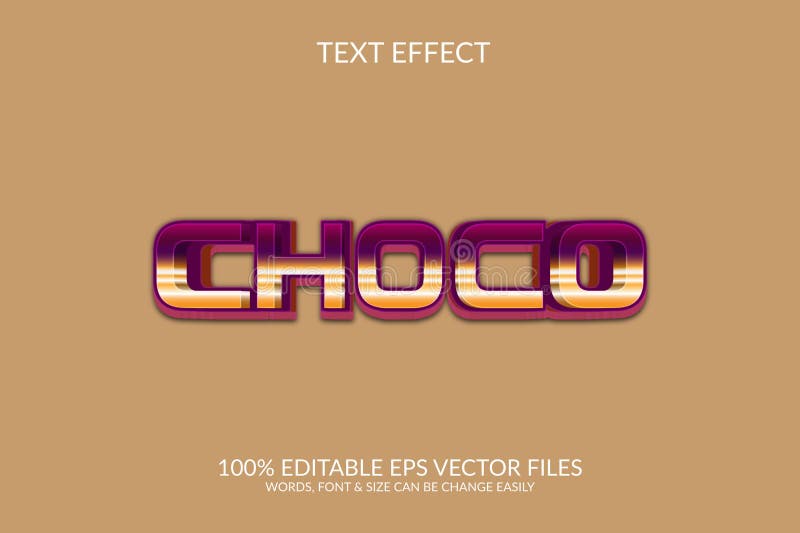 Choco Vector Text Effect Illustration. Stock Illustration ...