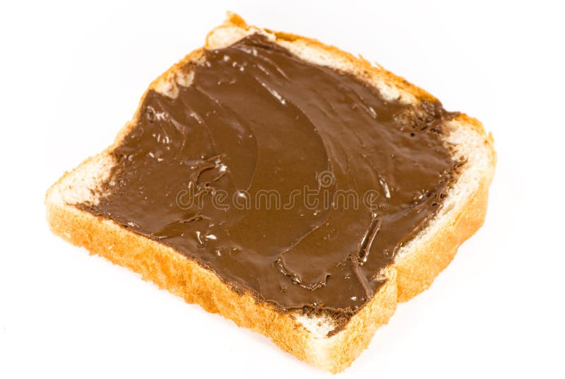 Chocolade Die Op Een Boterham Wordt Uitgespreid Stock Foto - Image of ...
