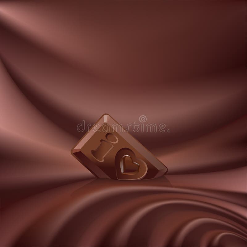 Chocolat Fondu Par Fond Onduleux De Choco Illustration Stock ...