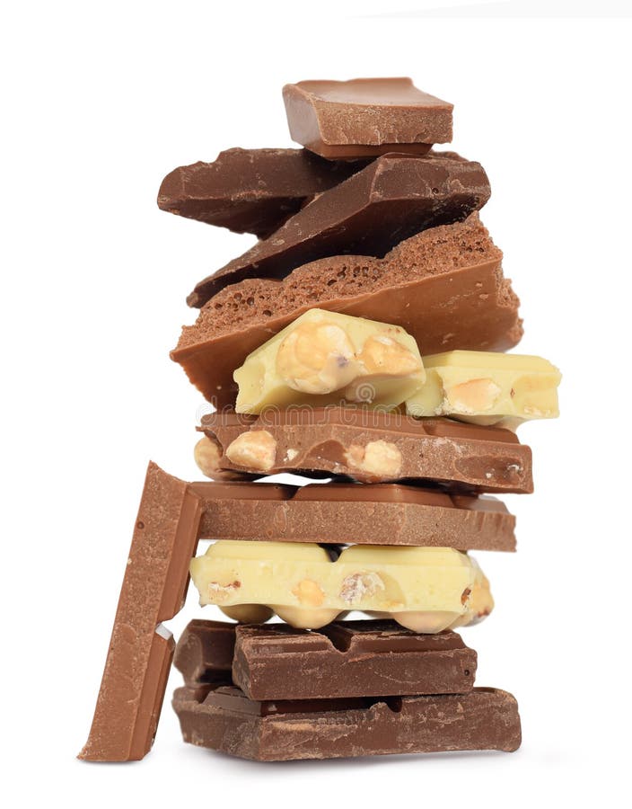 Chocolate Assorted Pieces in Stack Stock Photo - Image of nutrition ...
