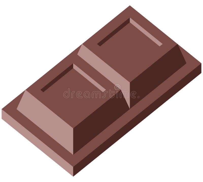 Chocolate 2 blocks stock vector. Illustration of hungry - 7217804