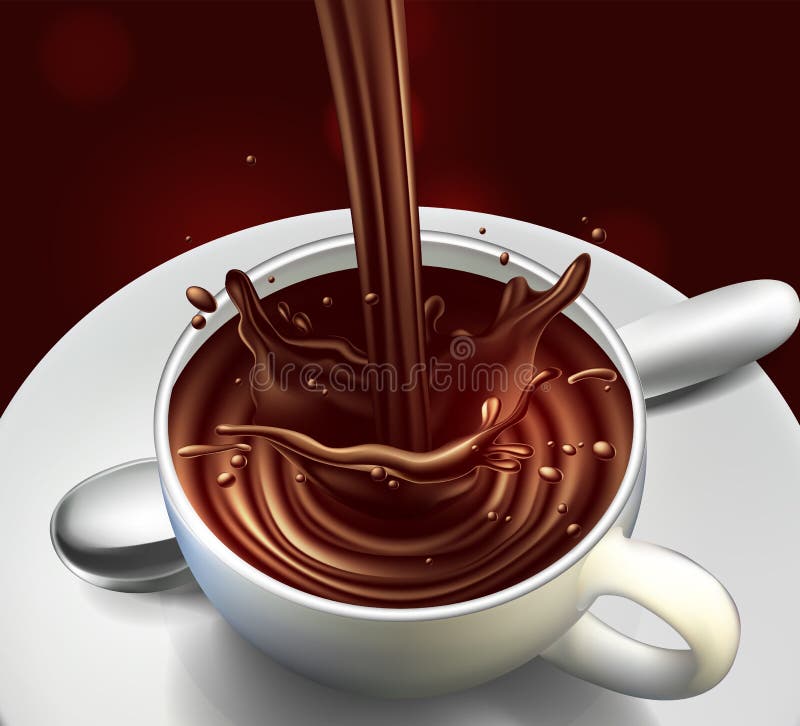 Chocolate Advertising Design, High Detailed Realistic Illustra Stock ...