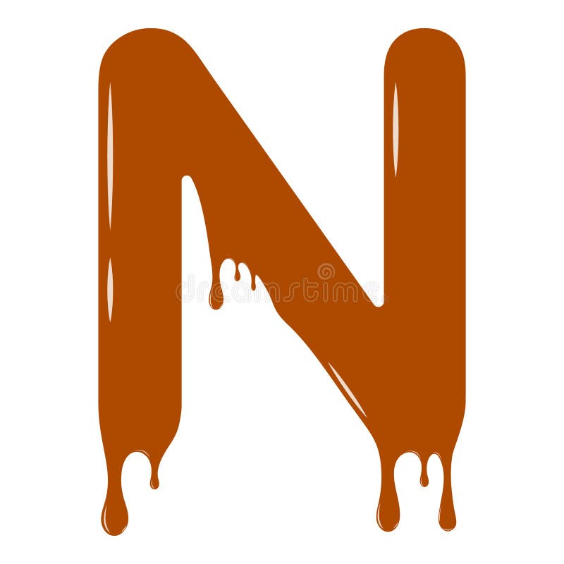 Chocolate Alphabet. Chocolate Letter - N. Stock Vector - Illustration ...