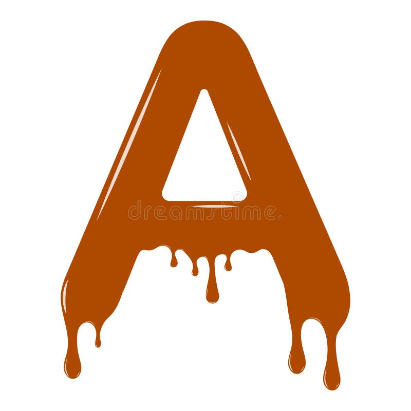 Chocolate Alphabet. Chocolate Letter - a. Stock Vector - Illustration ...