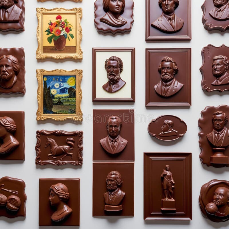 Chocolate Art Gallery World Chocolate Day 2024 Stock Illustration - Illustration of 2024, world ...