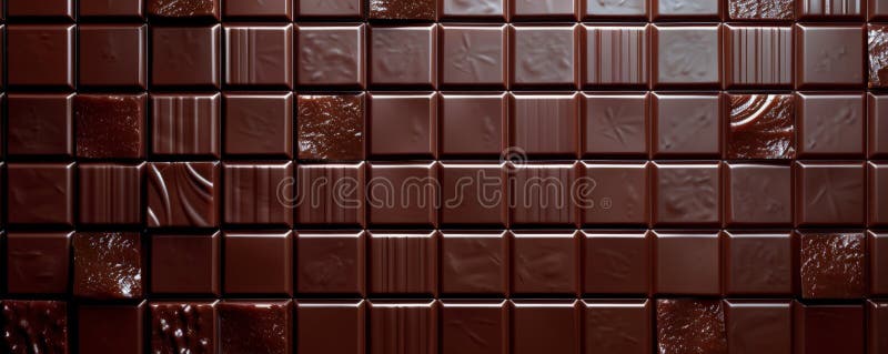 Chocolate Background with Glossy, Solid Milk Chocolate Bar with Grid ...
