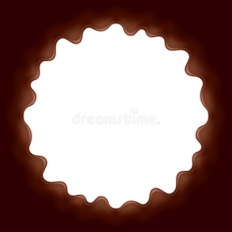 Chocolate Background. Round Frame Stock Vector - Illustration of sweet ...