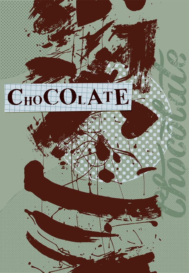Vintage Chocolate Poster Design. Three Kinds Of Chocolate:white, Dark ...
