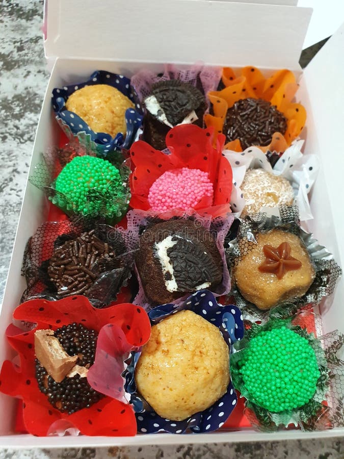 Chocolate ball box stock image. Image of baking, chocolate - 197149645