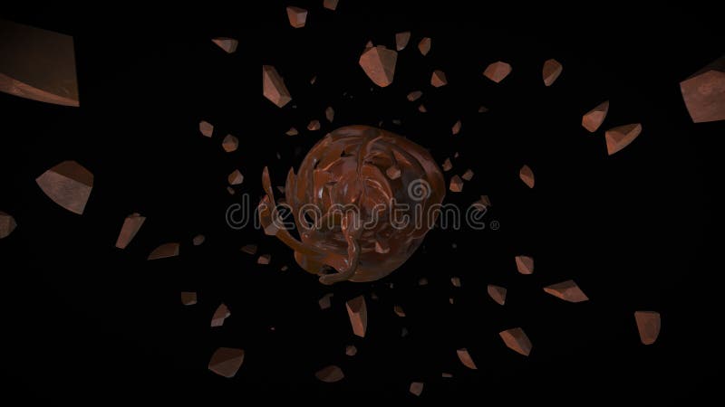Chocolate Ball Exploding into Liquid Splash Stock Illustration ...