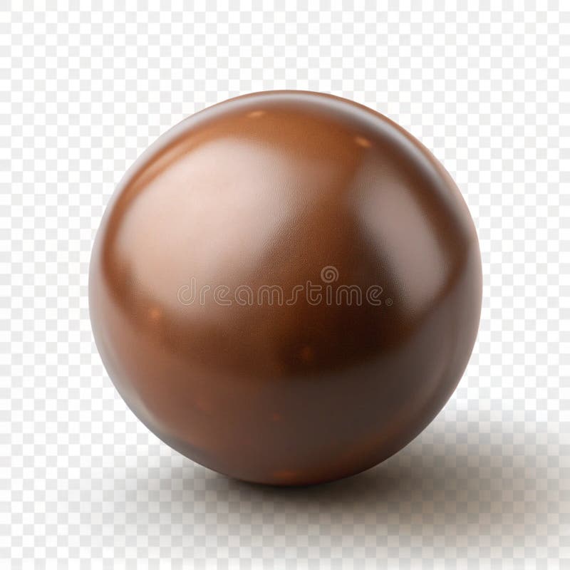 Chocolate Ball Isolated on Transparent Background Stock Illustration ...