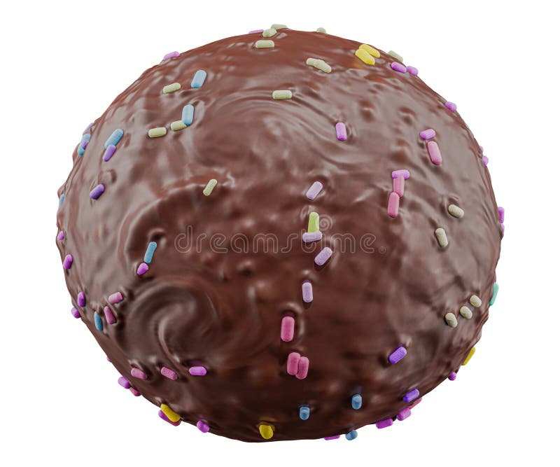 Chocolate Ball Isolated on White Background High Quality Details - 3d ...