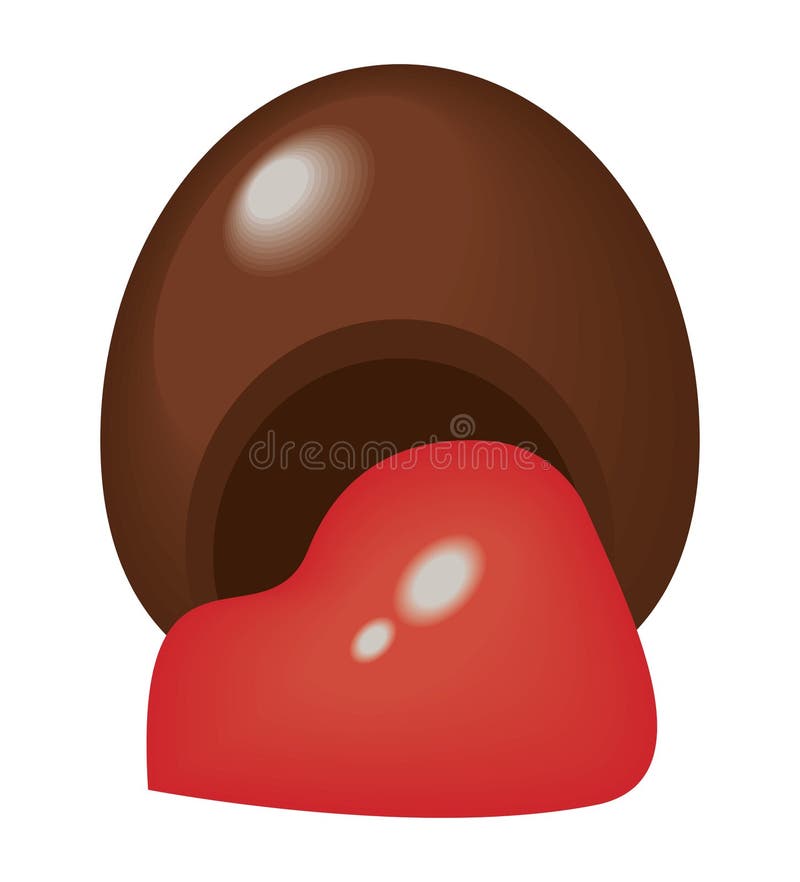 Chocolate ball with syrup stock vector. Illustration of cocoa - 244826187