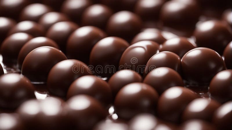 Chocolate Balls in a Box on the Table To Show they are the Same Type ...