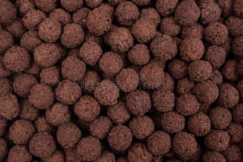 Chocolate Balls Cereals Full Frame Close Up Stock Photo - Image of ...
