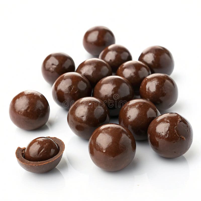Chocolate Balls Isolated on Transparent Background Stock Illustration ...