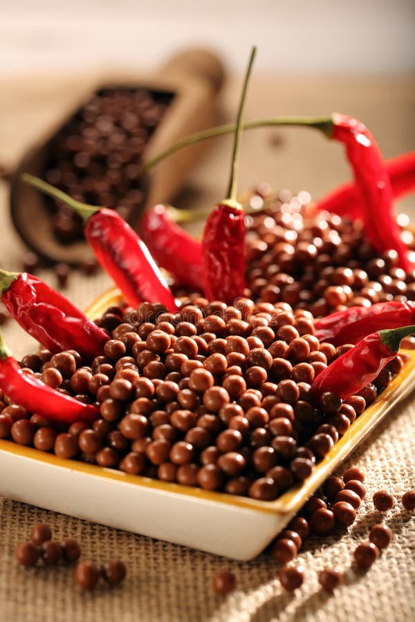 Chocolate Balls with Red Chilli Pepper Stock Image - Image of ...