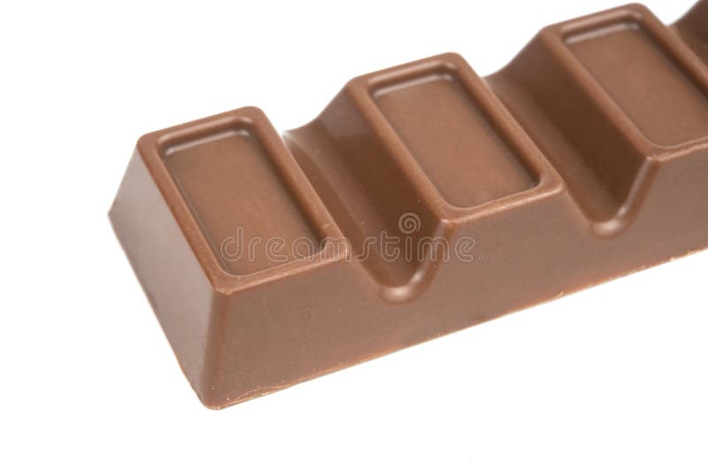 Chocolate Bar Blocks Pieces Isolated on the White. Clipping Path Stock ...