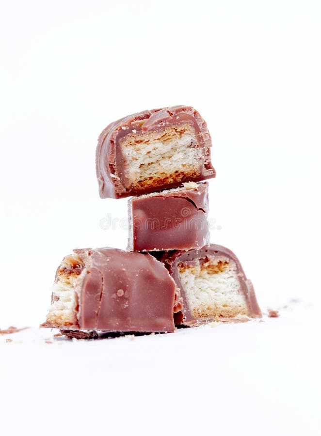 Chocolate Bar with Filled with Crispy Sweet Waffer Stock Photo - Image ...