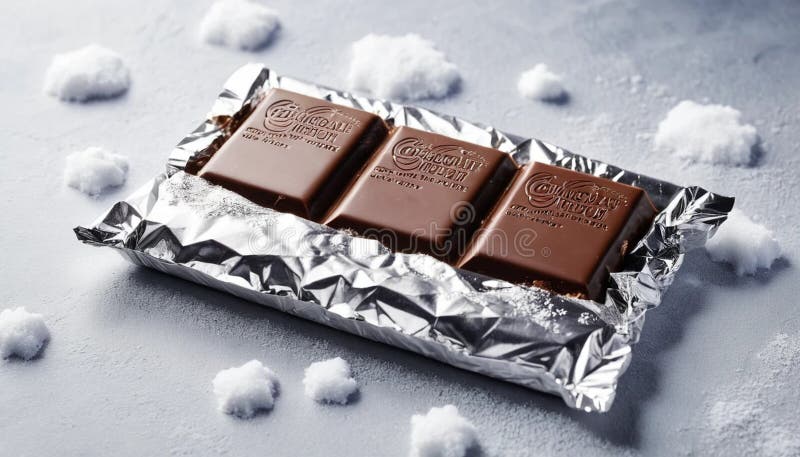 Chocolate Bar in Foil Wrapper Stock Illustration - Illustration of ...