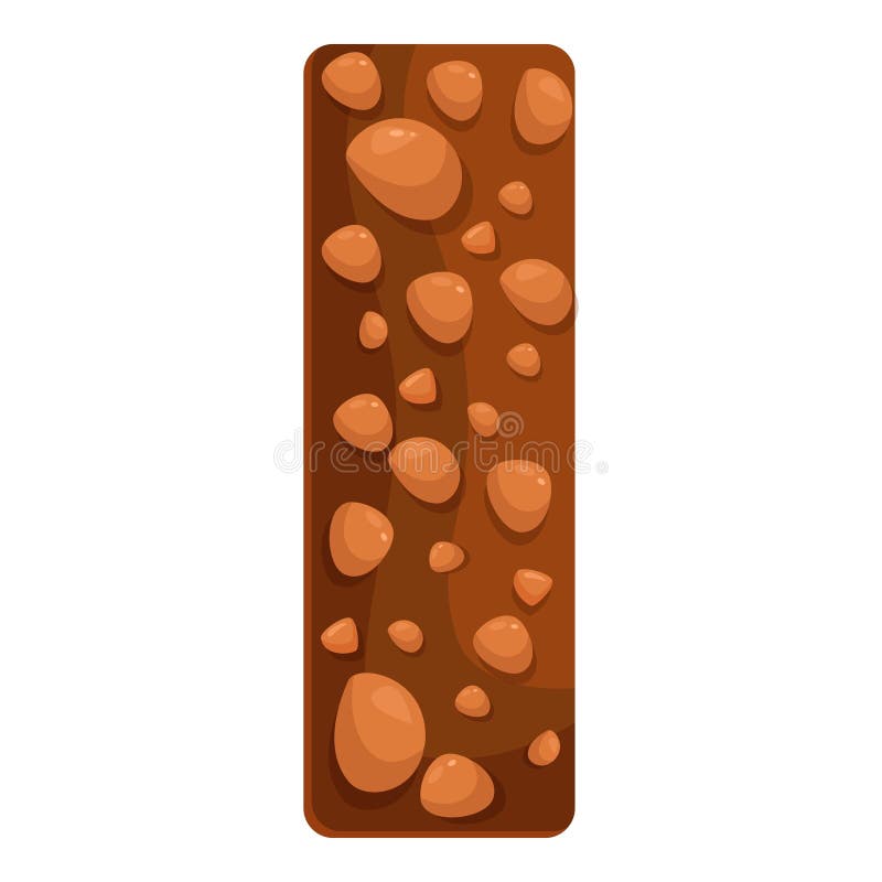 Chocolate Bar Forming Letter I with Hazelnut Pieces Stock Vector ...