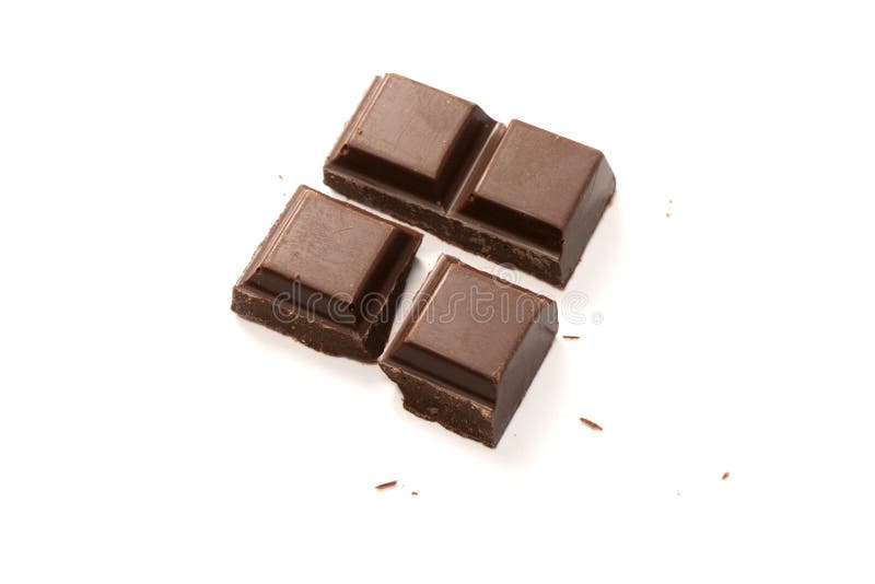 A Chocolate Bar Isolated on White Background Stock Photo - Image of ...