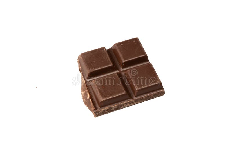 A Chocolate Bar Isolated on White Background Stock Photo - Image of ...