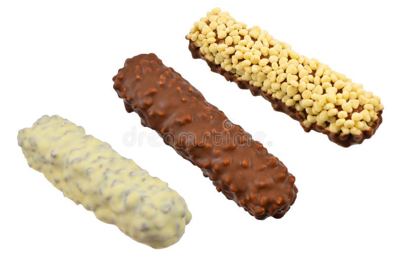 Bar with Nuts Isolated on a White Background. Hazelnut Bar Stock Image ...