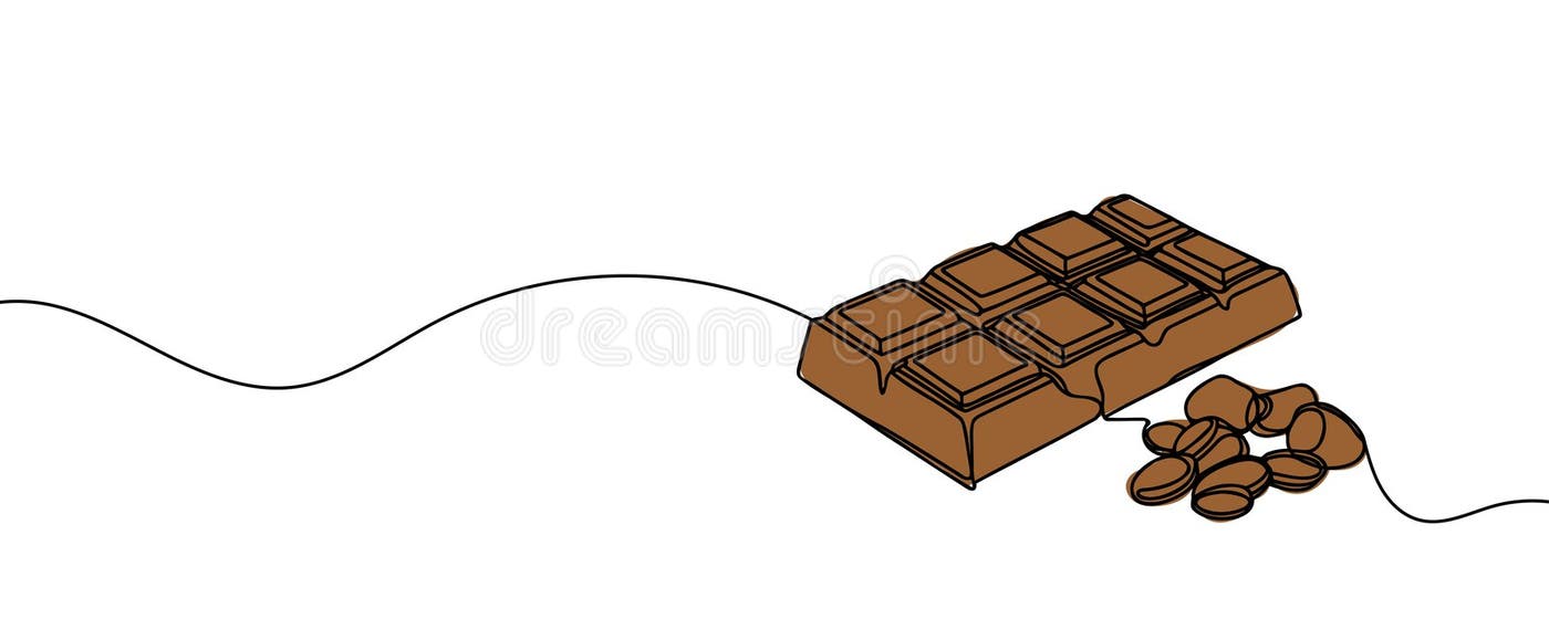 Chocolate One Line Drawing Stock Illustrations – 1,103 Chocolate One ...