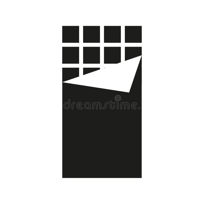 Chocolate Bar Open. Sweet Treat Icon. Wrapper Design Element. Vector ...