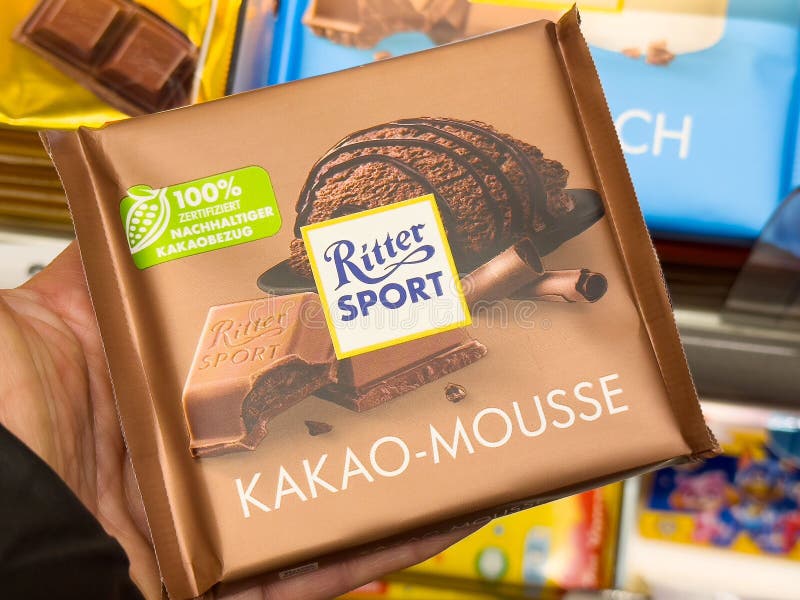 Chocolate Bar Packaging with Cocoa Mousse Dessert Design in Store ...