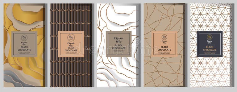Chocolate Bar Packaging Mock Up Set. Elements,labels,icon,frames, for ...