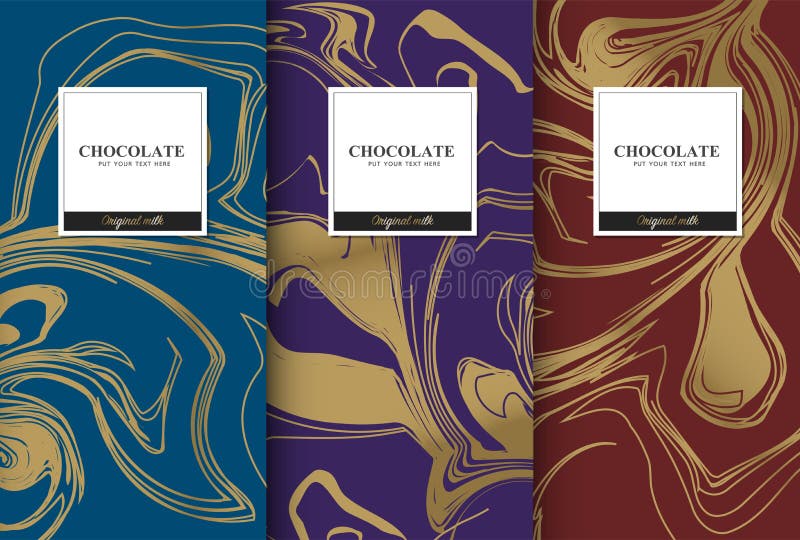 Chocolate Bar Packaging Set. Trendy Luxury Product Branding Template ...