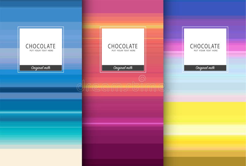 Chocolate Bar Packaging Set. Trendy Luxury Product Branding Template ...