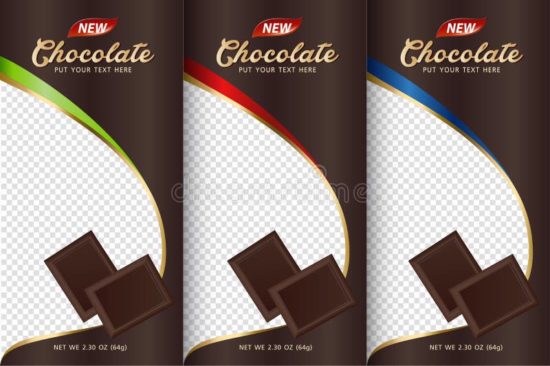 Chocolate Bar Packaging Set. Trendy Luxury Product Branding Template ...