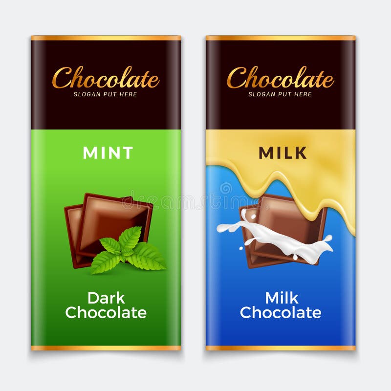 Chocolate Bar Packaging Template Design. Chocolate Branding Product ...