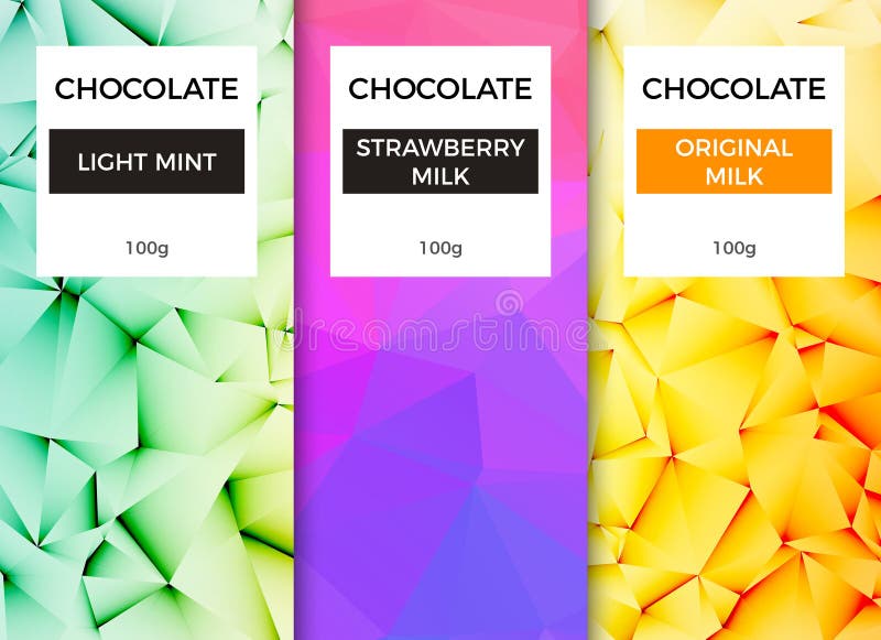 Chocolate Bar Packaging Template Design. Chocolate Branding Product ...