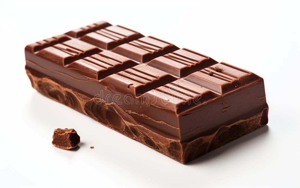 Chocolate Bar Piece Isolated on Transparent Surface -Generative Ai ...