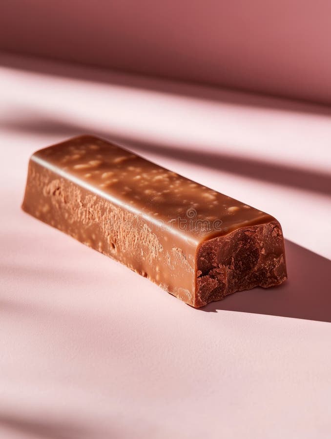 Chocolate Bar on a Pink Surface with Shadows. Stock Image - Image of ...