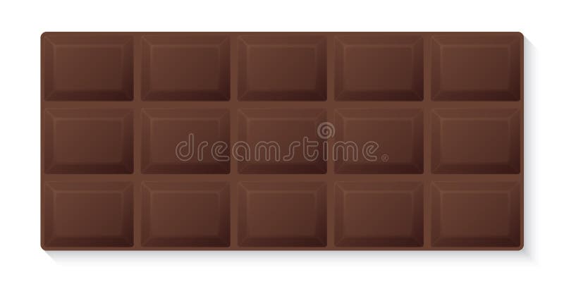 Chocolate Bar Rectangle Shape Isolated Stock Vector - Illustration of ...