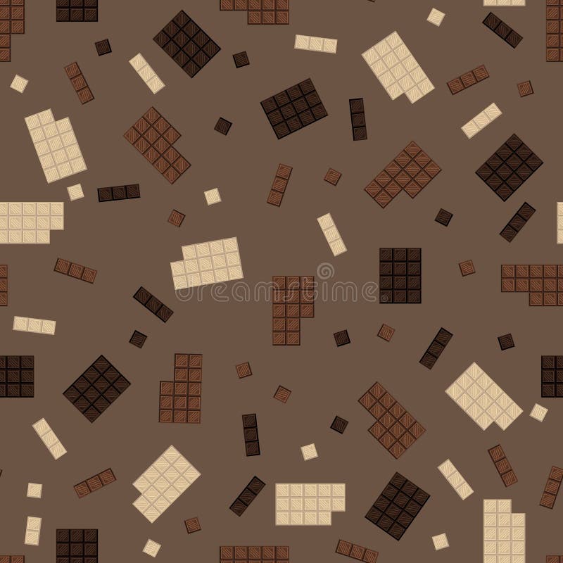 Chocolate Bar Seamless Pattern. Stock Vector - Illustration of color ...