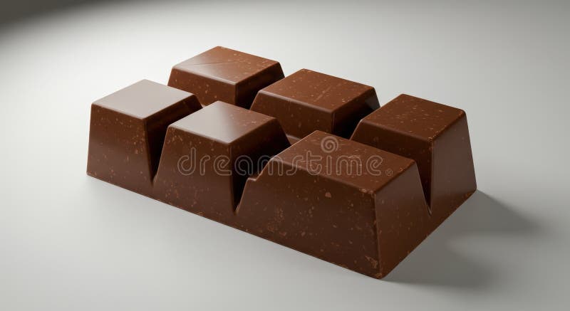 Chocolate Bar with Sections on White Background Ready To Break Stock ...