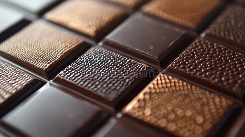 Chocolate Bar Showing Different Textures and Patterns Close Up Stock ...