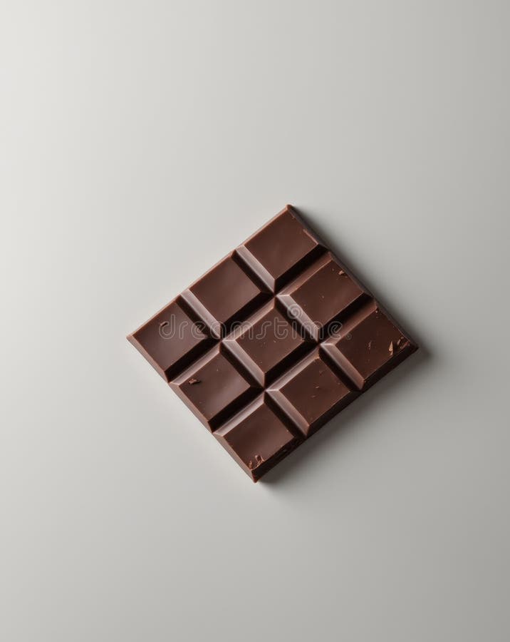 A Chocolate Bar with Six Square Pieces Showcasing a Smooth Glossy ...