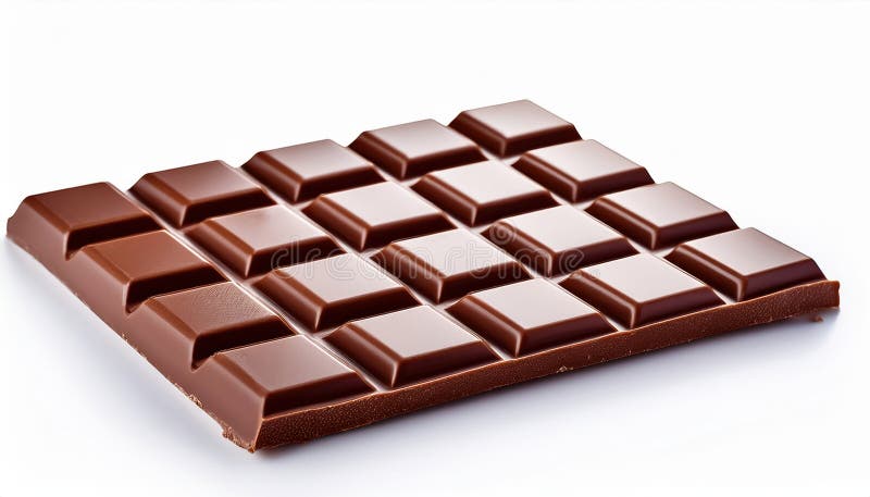 Chocolate Bar with Smooth Texture Arranged in an Appetizing Grid ...