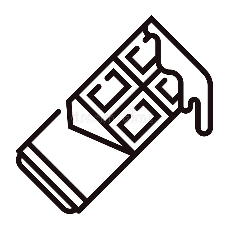 Chocolate Line Illustration Stock Vector - Illustration of dessert ...