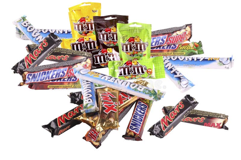 Assortment of Mars Chocolate Bars for Halloween Editorial Stock Image ...